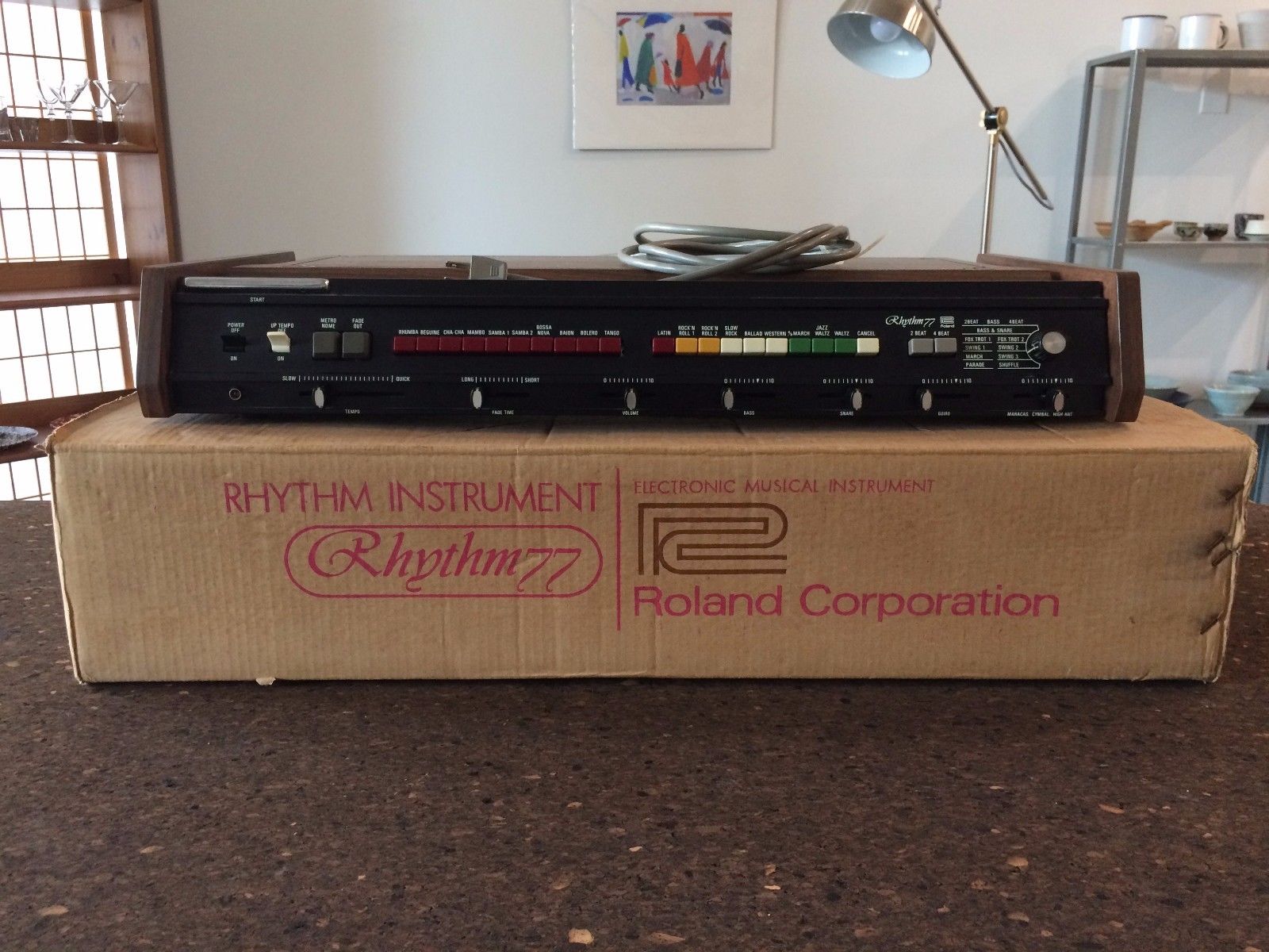 MATRIXSYNTH: Vintage Roland TR-77 Drum Machine SN 193687 w/ Original Box