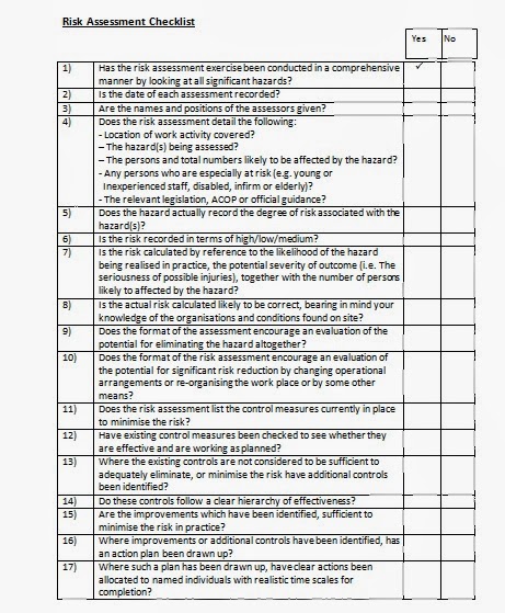 TRC News Media: Risk Assessment Form And Checklist (Antonio)