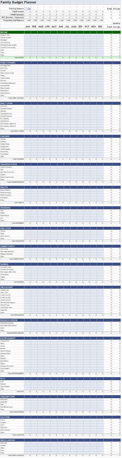 Family Budget Planner Template Template Sample Family Budget Planner Template Template Sample