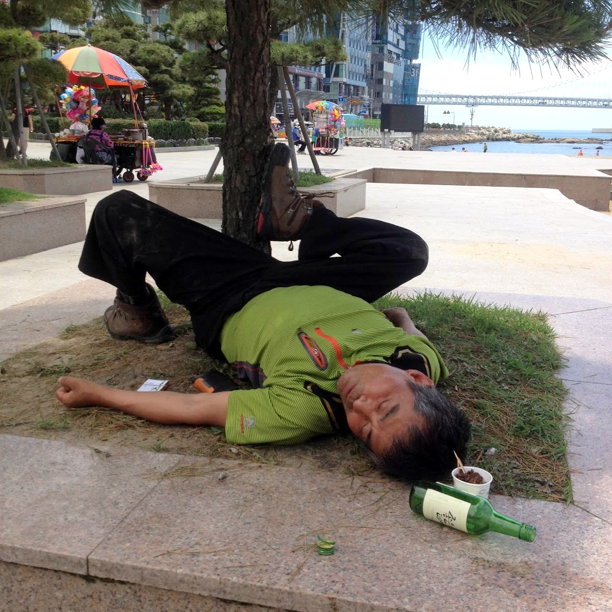 Coreanos borrachos tirados en la calle [Eurowon]