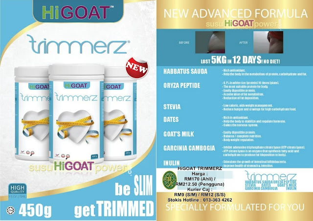 Stokis susu kambing HiGOAT paling aktif: PRODUK