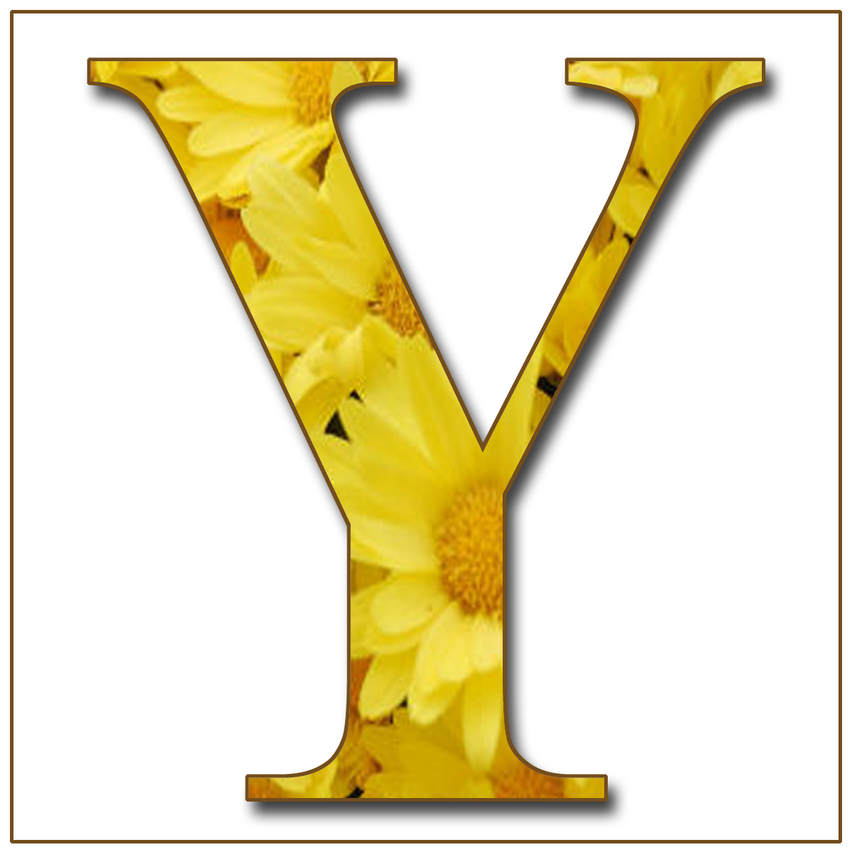 GRANNY ENCHANTED'S BLOG: "Yellow Flowers" Free Scrapbook Alphabet ...