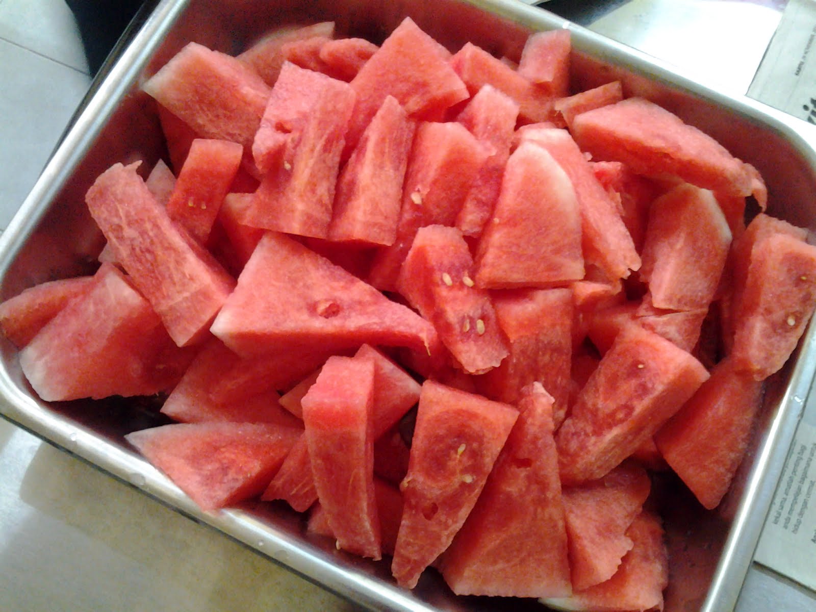 Cara Potong Buah Tembikai - kuih baru