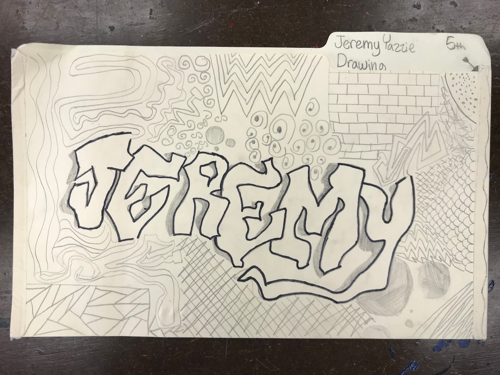 Mini portfolio name design assignment student work