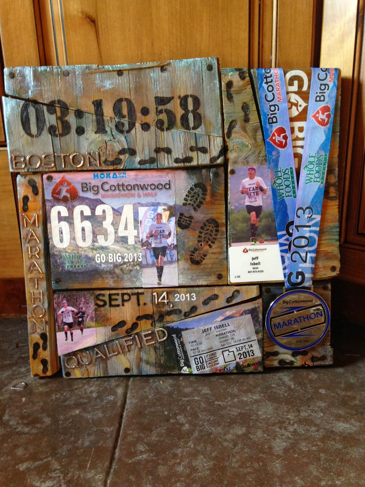 Yo Adrienne Isbell!!!: Marathon Plaque, and Wood Burning Craft.