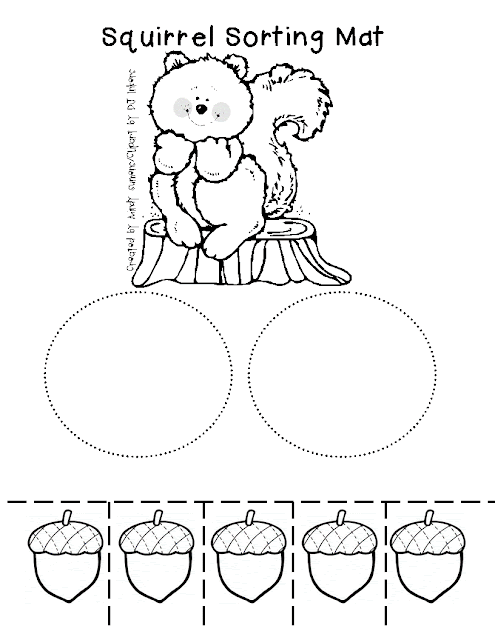 kindergarten kidlets: Squirrel Sorting