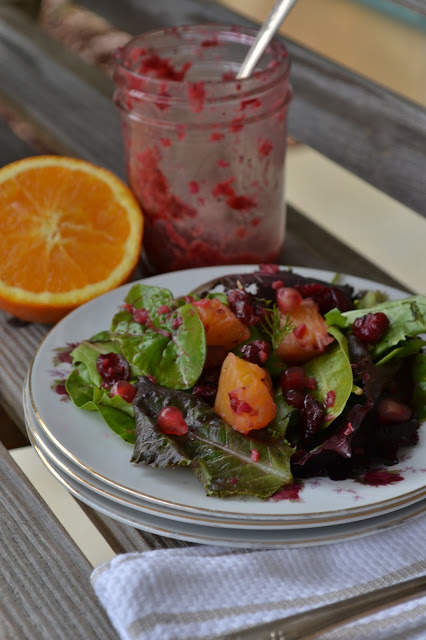 Our Neck of the Woods: Winter Salad With Cranberry-Orange Dressing