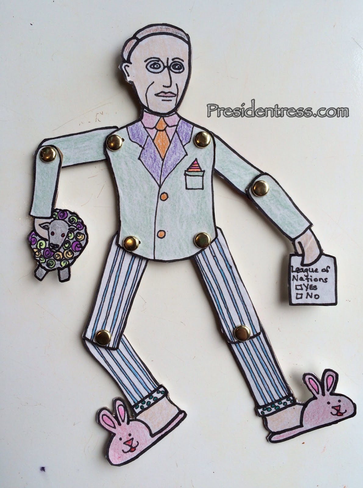 Presidentress: DIY Woodrow Wilson Puppet