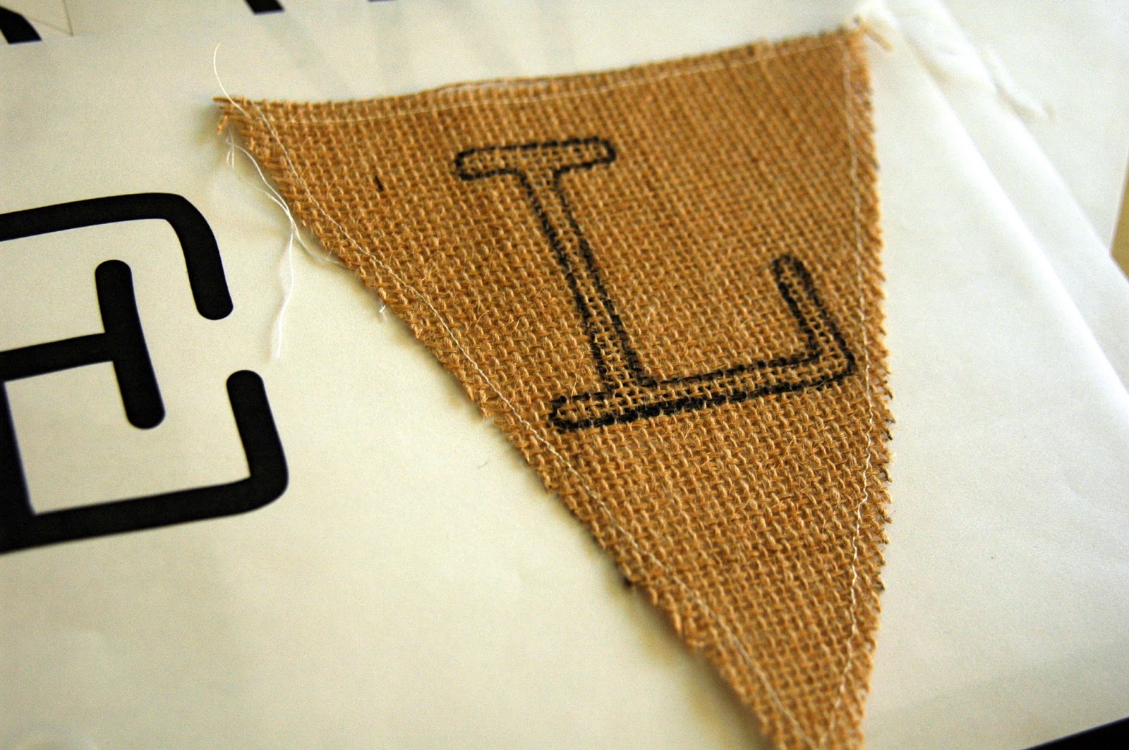 One Step At A Time...: DIY Burlap Nursery Banner