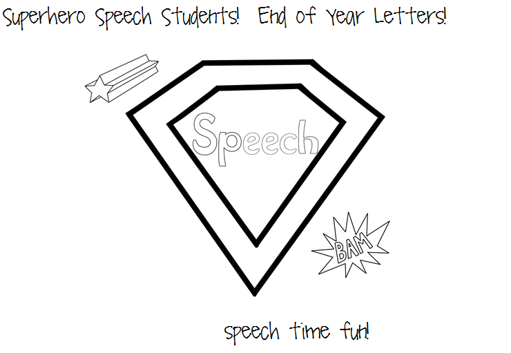 Superhero Speech Students! Student End of Year Letters! ((and giveaway ...