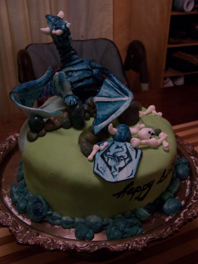 Night Garden Blog: delusions of grandeur part two : skyrim birthday cake