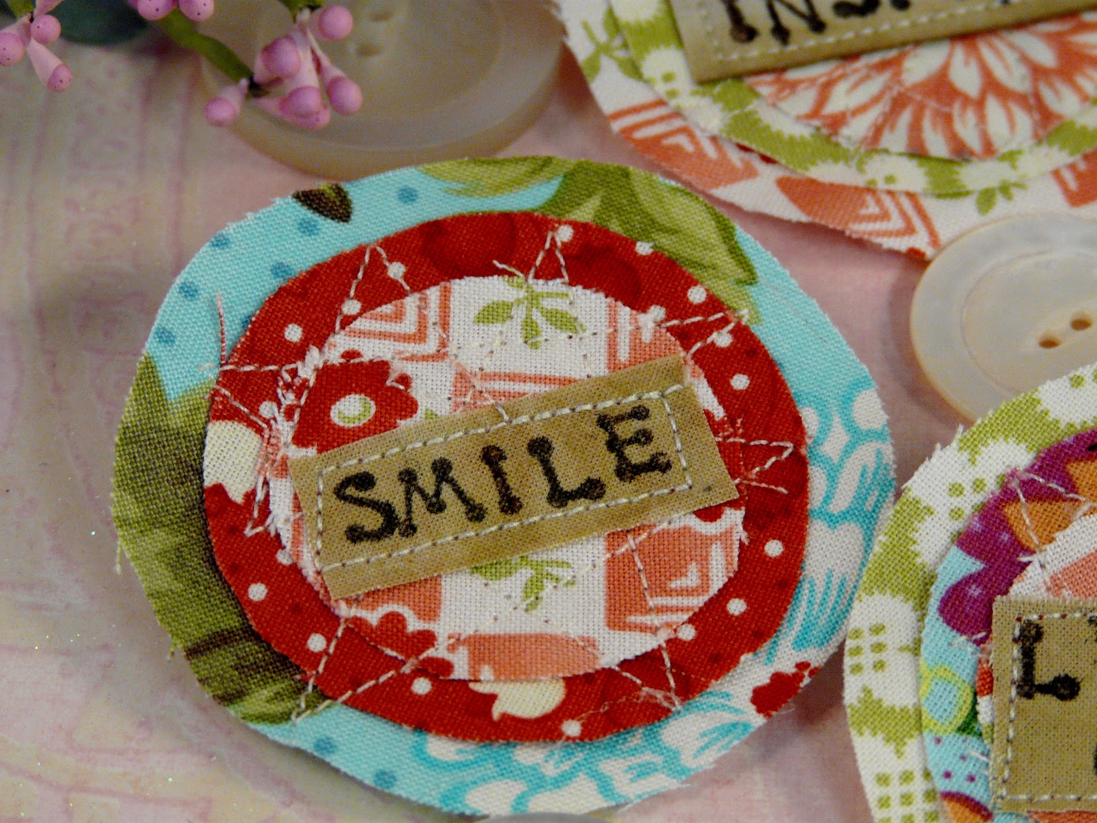Hudson's Holidays - Designer Shirley Hudson: Scrappy Fabric Circle Pins ...
