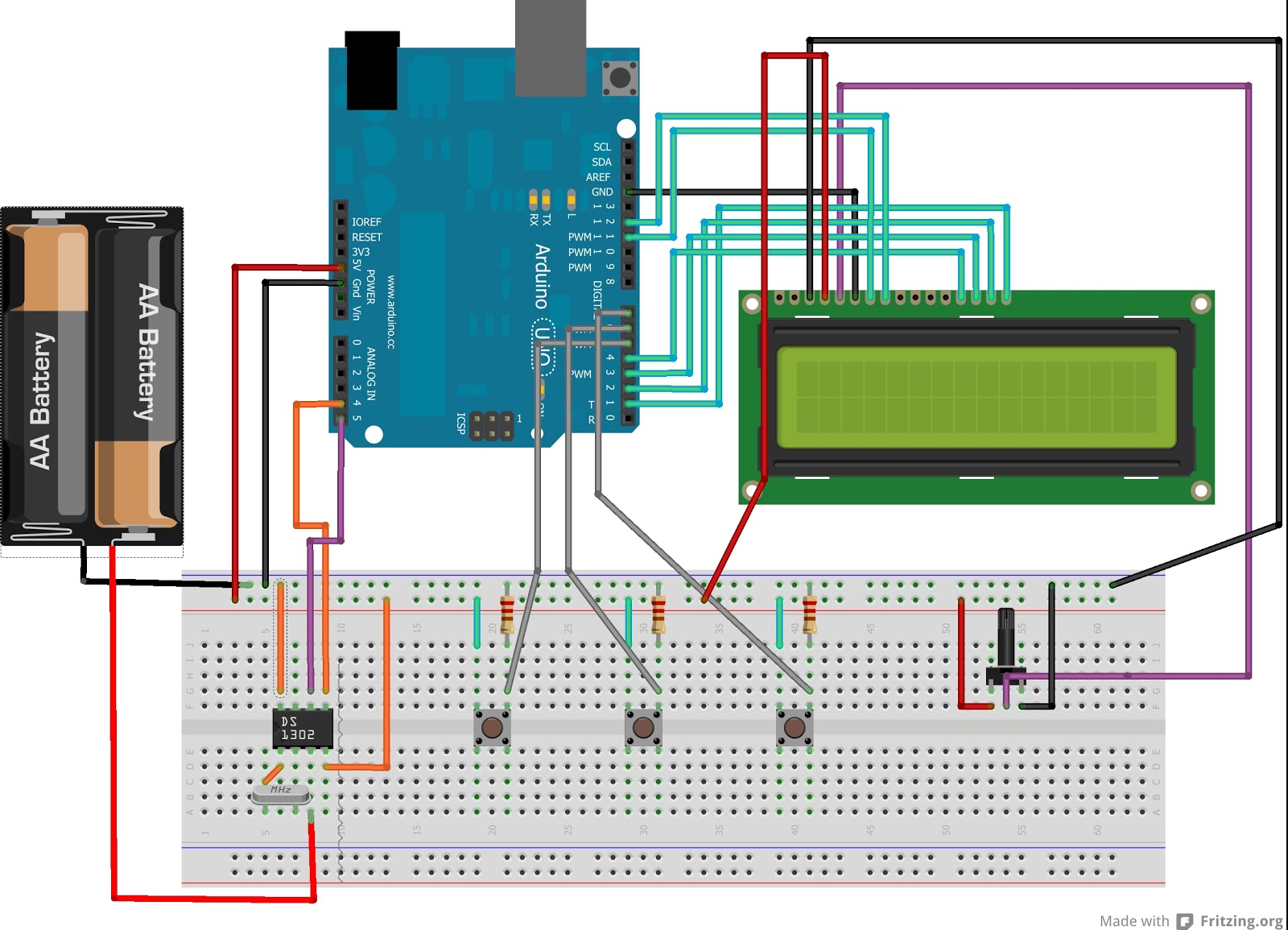 Esperimenti: Orologio con Arduino e il DS1307