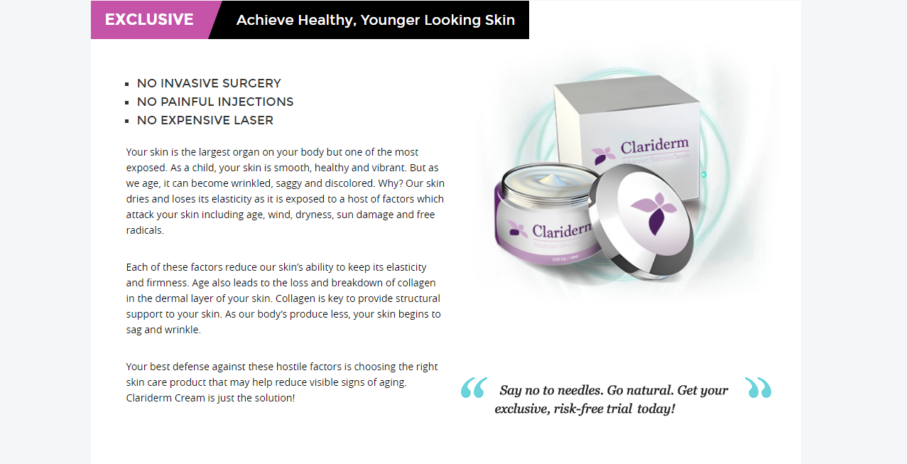 Clariderm Skincare Cream