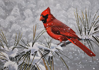 The Art of Peter Mathios: Cardinal in the Snow
