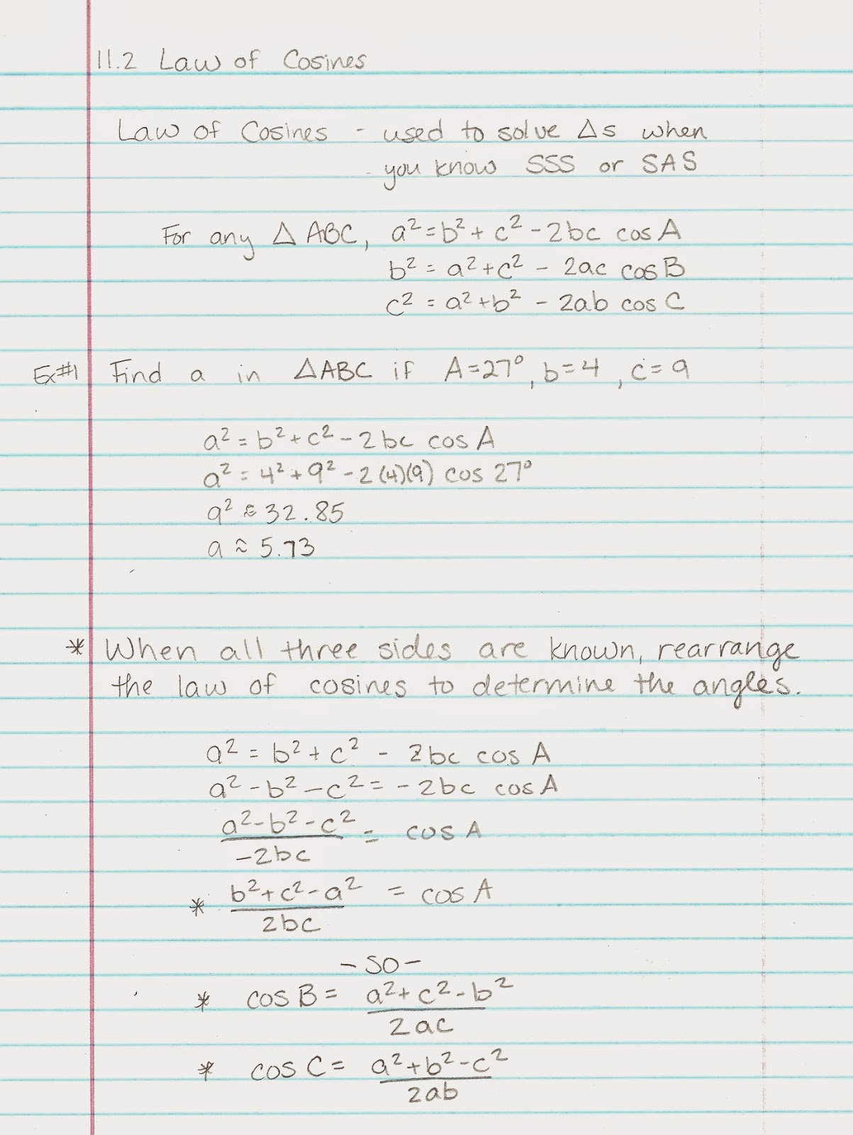 Algebra Alerts (Algebra 1 and 2): Alg 2: Lesson 11.2 Notes and Examples