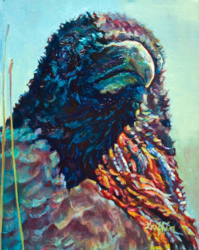 Daily Painters Abstract Gallery: Colorful Wildlife Raven Painting ...