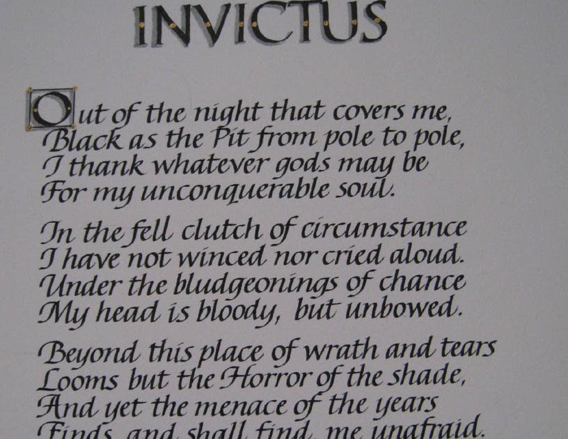 A Place for Lettering: "Invictus"