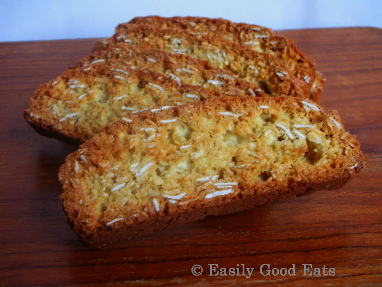 Easily Good Eats: ANZAC Biscotti Recipe