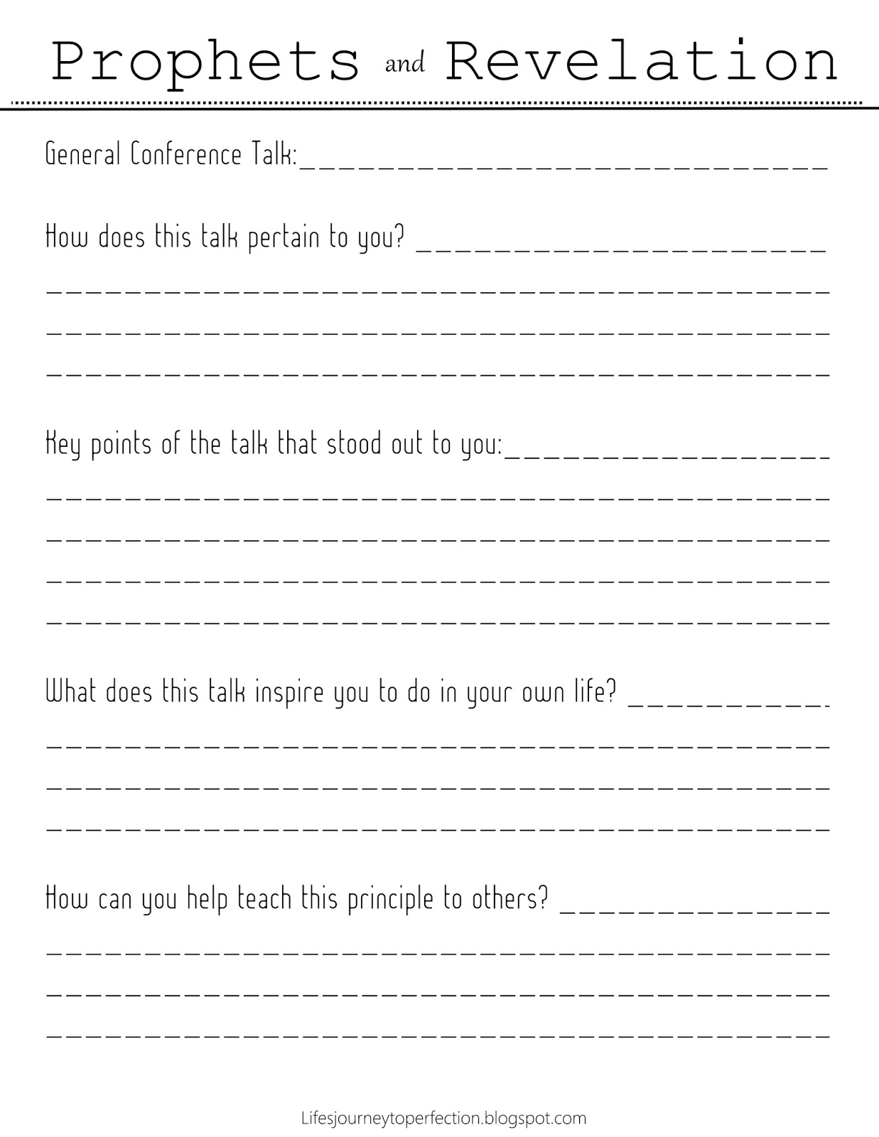 Life's Journey To Perfection: LDS Come Follow Me Lesson and Mutual ...