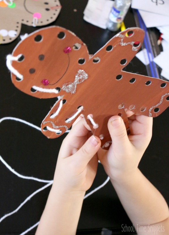 DIY Gingerbread Man Preschool Ornament | School Time Snippets