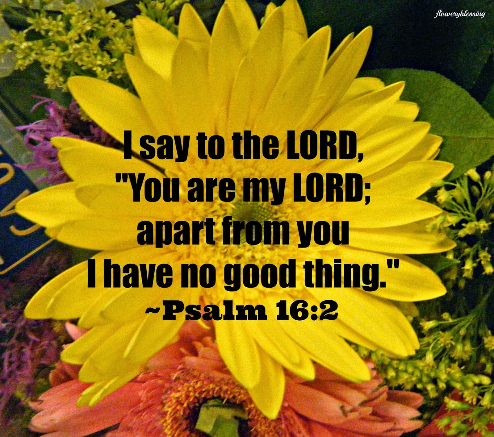 Flowery Blessing: I say to the LORD, "You are my LORD; apart from you I ...