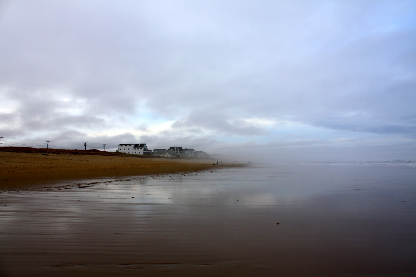 photography: Foggy beach. Salisbury, MA