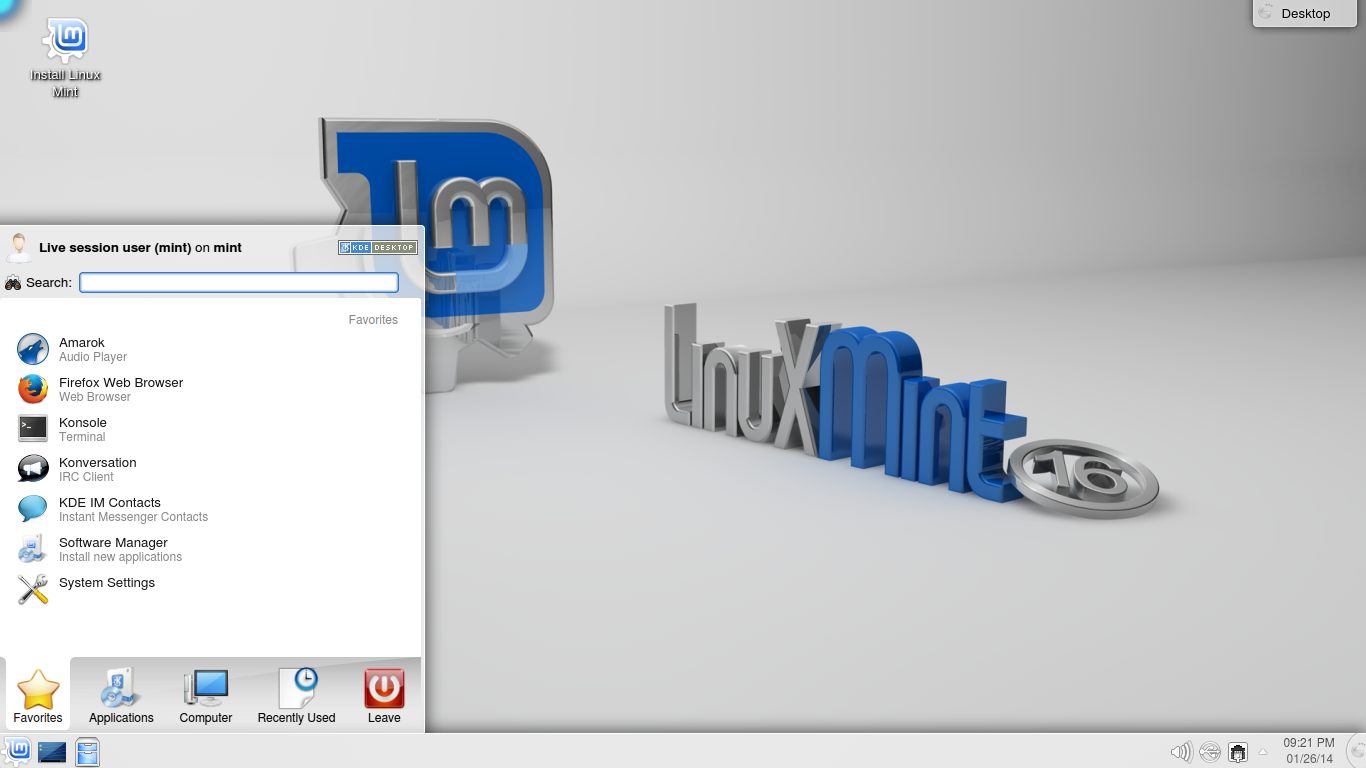 Das U-Blog by Prashanth: Revisited: Linux Mint 16 "Petra" KDE + Xfce