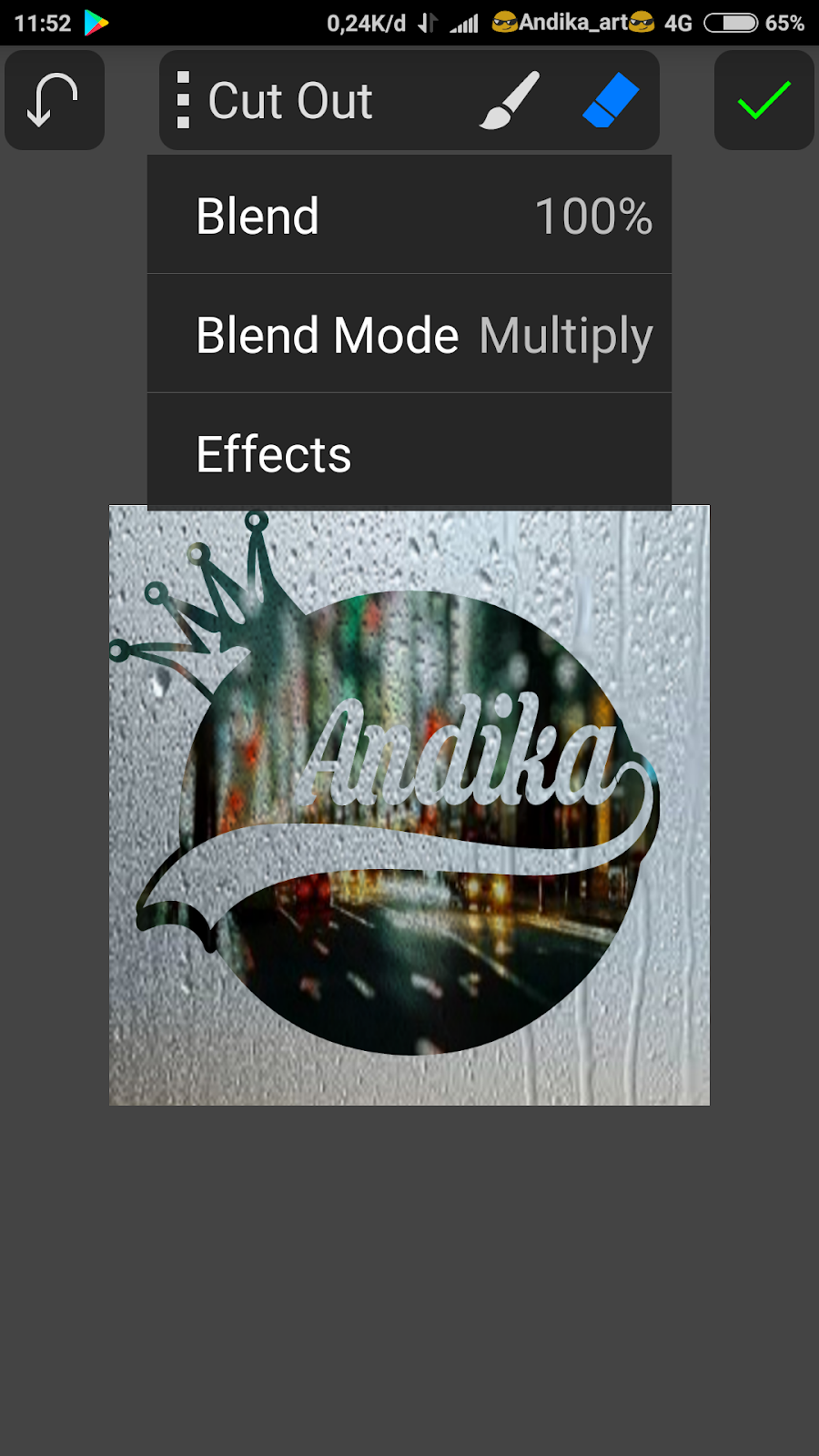 Cara Membuat Tulisan embun picsay pro - Kutrut Blog