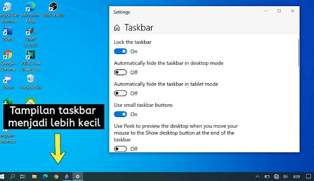 Cara Merubah Tampilan Taskbar Menjadi Kecil Di Laptop Pada Windows 10