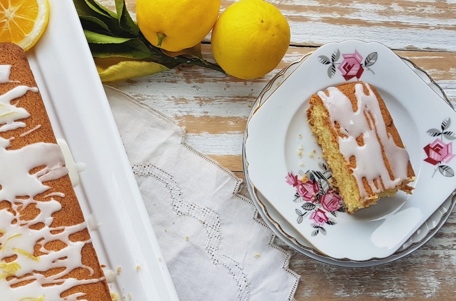 Lemon Drizzle Slab Cake