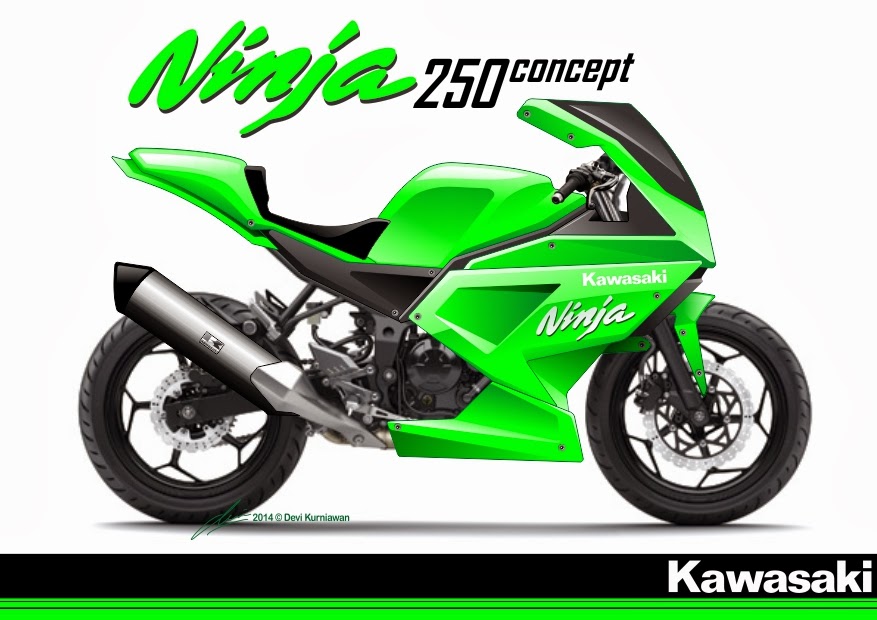 devmotosketch: Kawasaki Ninja Mono 250 Alternative Version