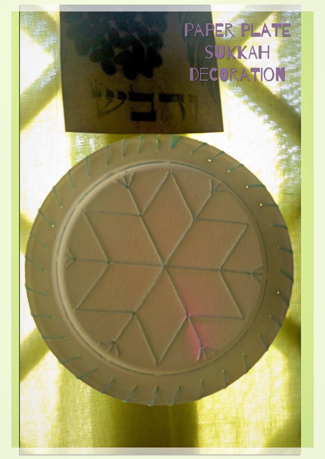 our Jewish little place: Paper Plate Six Ointed Star Yarn Art for your ...