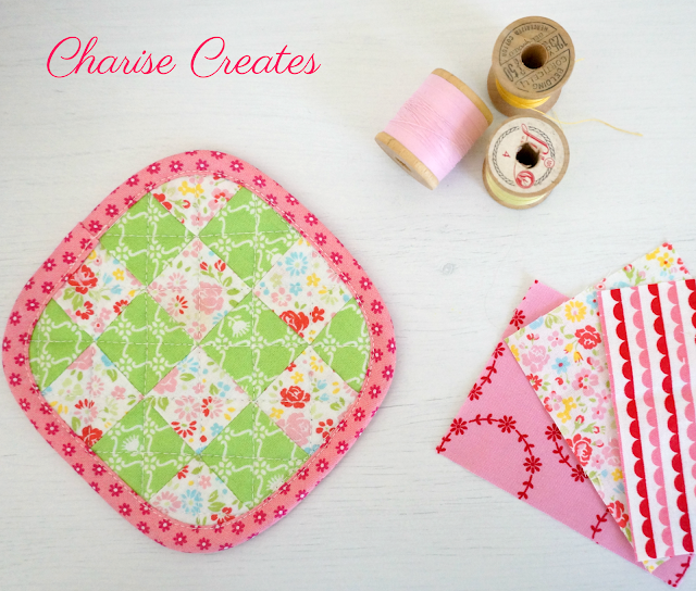 Charise Creates: Scrappy Patchwork Coaster Tutorial