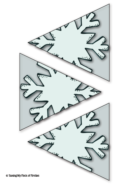 Winter Fun Bunting/Banner Freebie - Taming My Flock of Firsties