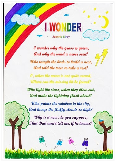 JUST ANOTHER TEACHER: JEANNIE KIRBY'S "I WONDER" REPRODUCED