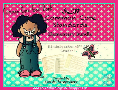 Speech Therapy: Common Core Goal Bank!