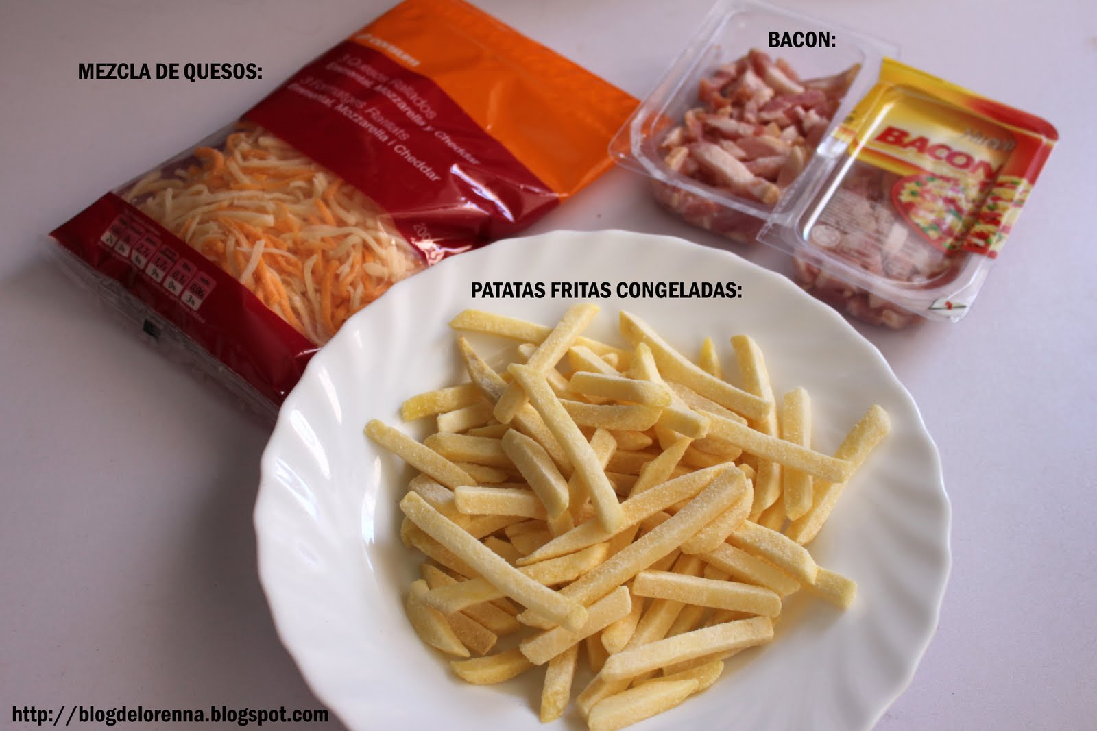 El blog de Lorenna: Receta Patatas Cheese Bacon