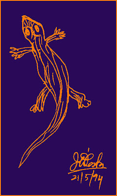 Bangladesh Canada and Beyond: Doodle: Tik-tiki (house lizard)