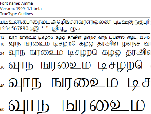 Amma Tamil Font free download
