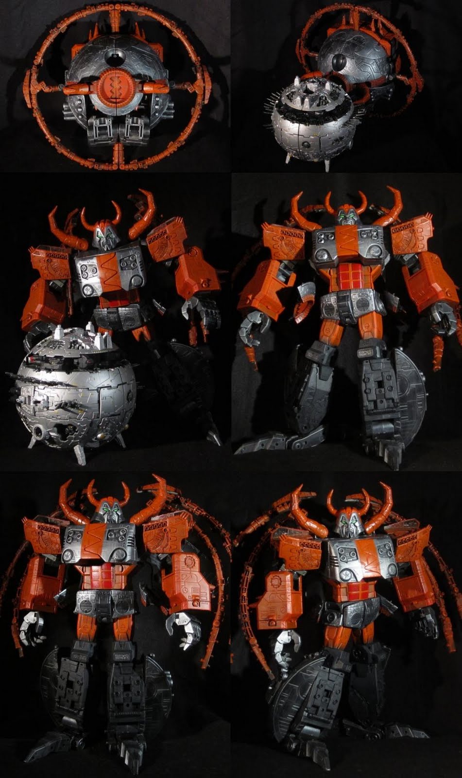 mundo transformer: Custom Cybertron vs. Unicron.