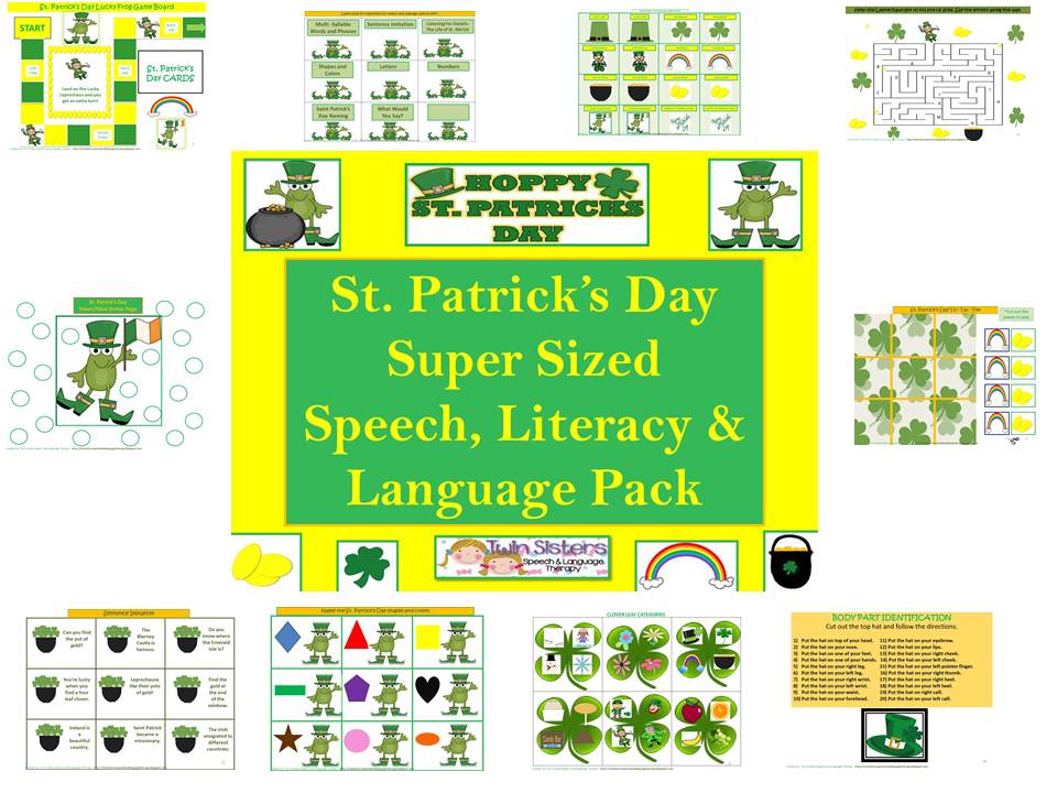 Twin Speech, Language & Literacy LLC: St. Patrick's Day SUPER SIZED ...