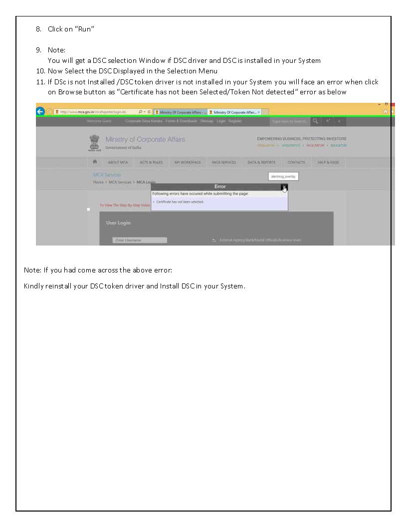 Startup India: MCA DSC Setting and emSigner