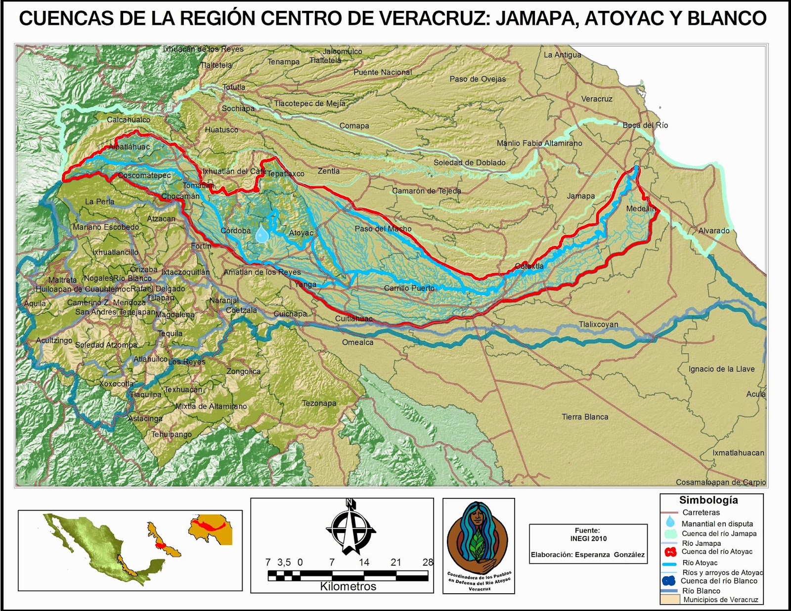 Defensa de la cuenca del río Atoyac, Veracruz: MAPAS PARA LA RESISTENCIA