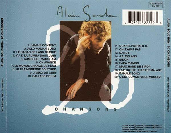 MUSICOLLECTION: ALAIN SOUCHON - 20 Chansons - 1992