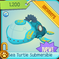 Animal Jam Fiery : Sea Turtle Submersible