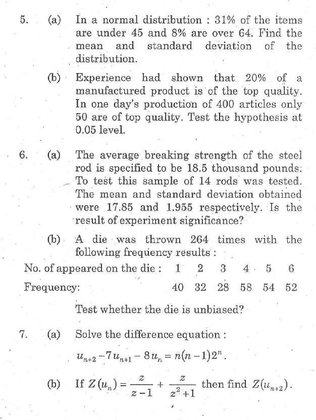 AU B.E ECE (Common to ALL) Mathematics IV 2015 Question Paper ...