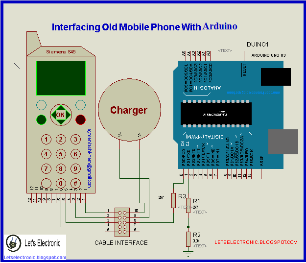 LET'S ELECTRONIC : Interfacing Old Mobile Phone (Siemens,Nokia,Sony ...