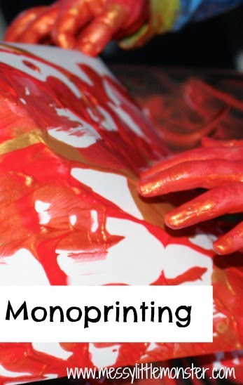 Mono Printing - a fun painting technique for kids - Messy Little Monster