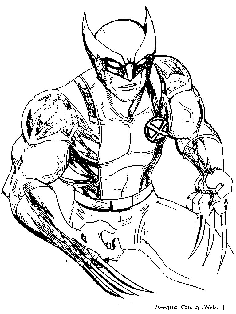 Mewarnai Gambar Wolverine | Mewarnai Gambar